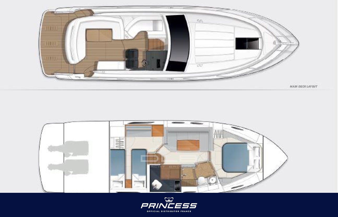 PRINCESS V39 Second-hand - DLB Yacht Broker